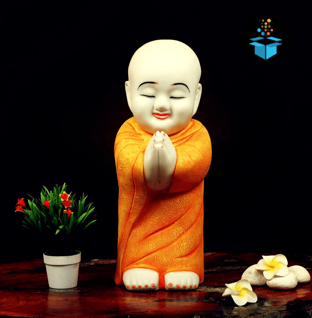 Buddhist Namaste Monk Statues - Flickkerbox