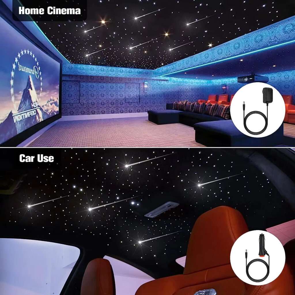 Multicolor RGB LED Fiber Optic Star Ceiling Panels - Flickkerbox