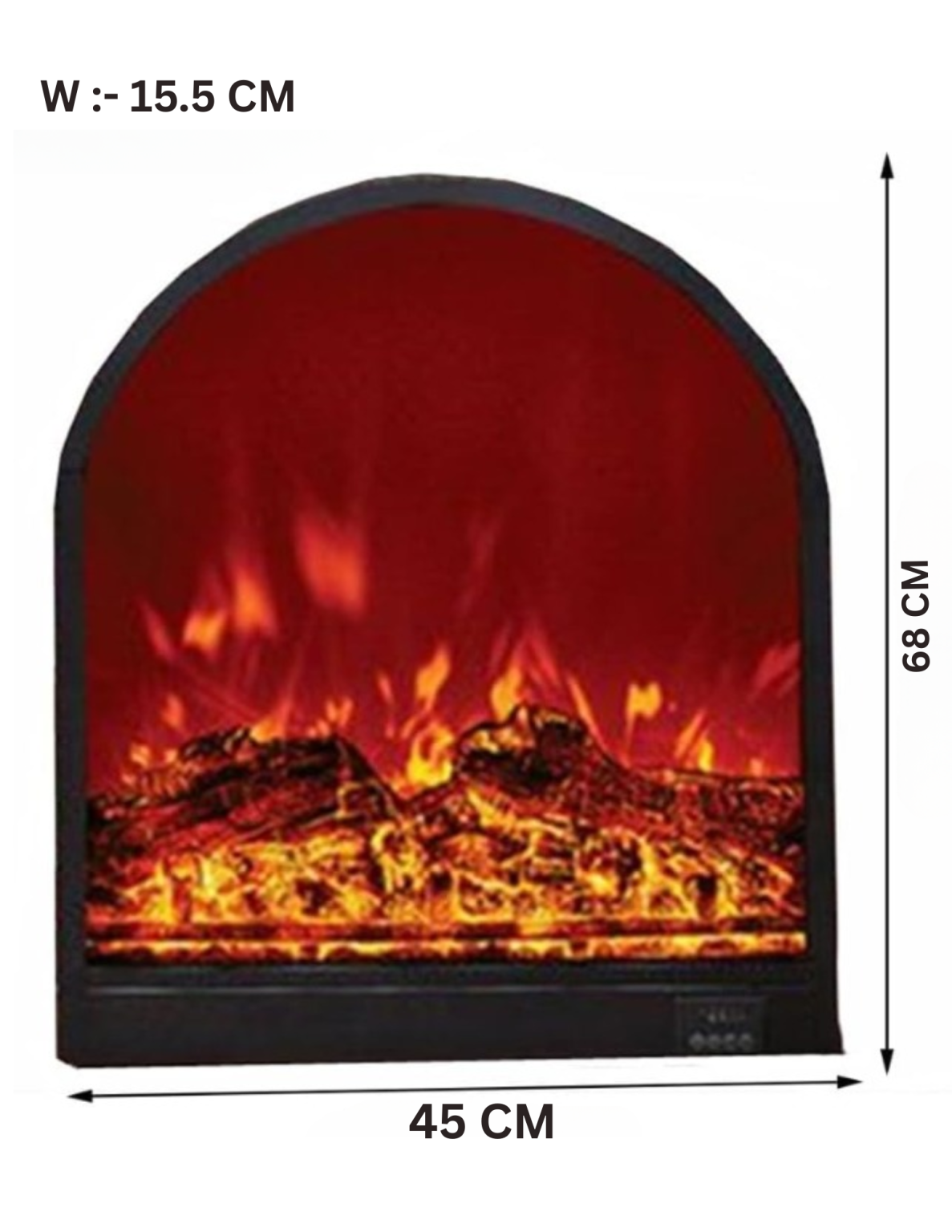 Modern 2D Flame Mist Electric Charcoal Fireplace Remote Control Easy ...