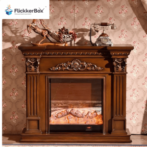 European Style Solid Oak Wood Fireplace Frame/Electric Fireplace ...