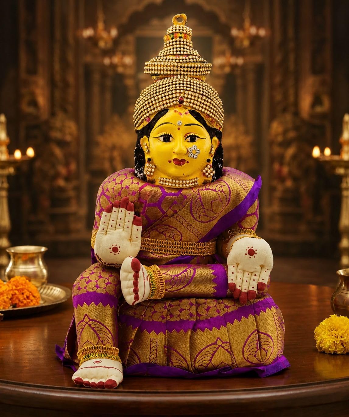Varalakshmi Idol Full Set with Face 7 Inch/Varalakshmi Pooja Ammavari ...